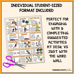 Force and Motion Word Wall | Science Vocabulary Posters (digital ...
