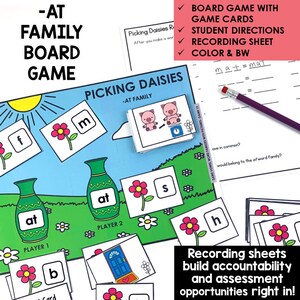 Short Vowel CVC Word Family Games Bundle | Common Word Families With ...