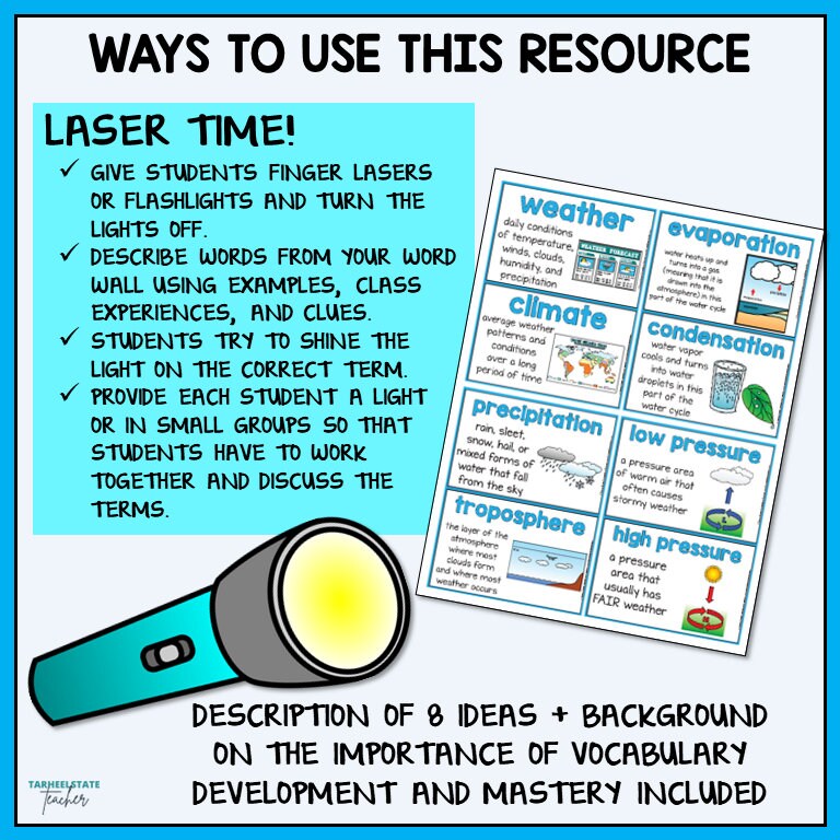 Weather, Climate, Weather Tools Definition Posters for Science Bulletin ...