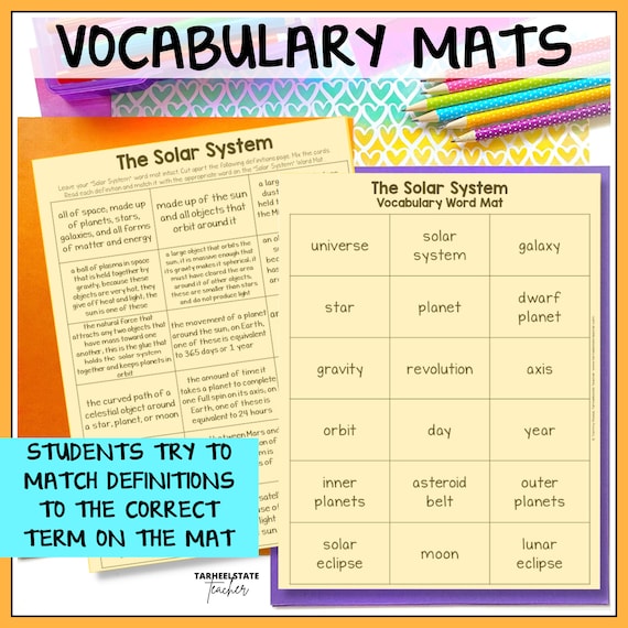 Solar System Vocabulary Definitions