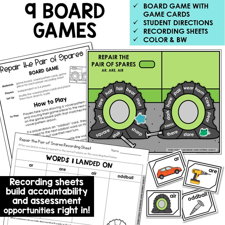 R-controlled Vowel Patterns Bundle Within Word Pattern Activities ...