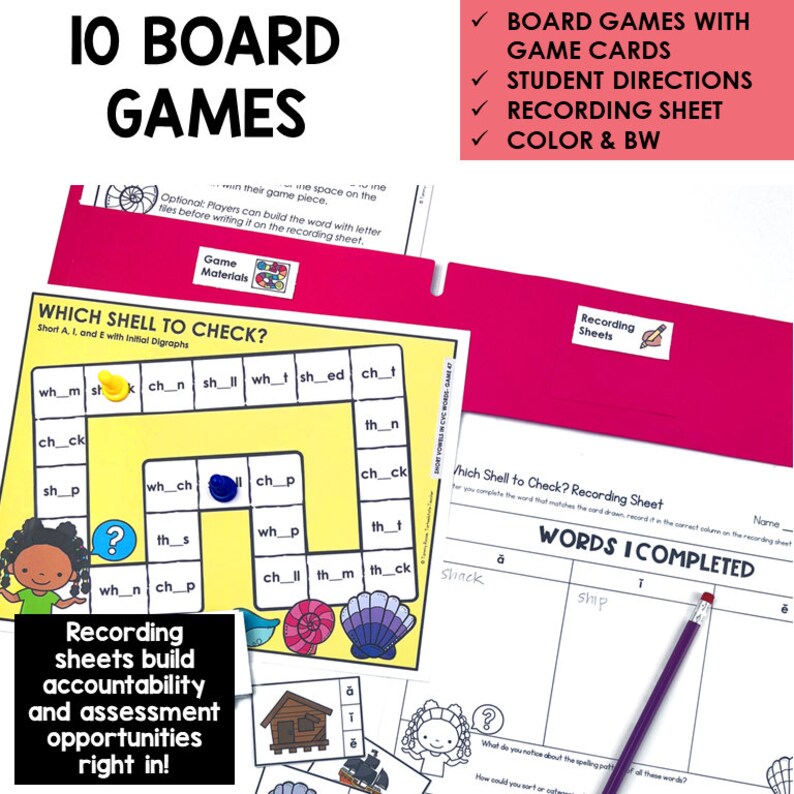 Short Vowels in CVC Words Games and Activities | Elementary Phonics ...