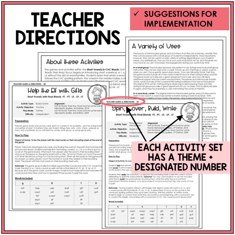 Short Vowels in CVC Words Games and Activities | Elementary Phonics ...