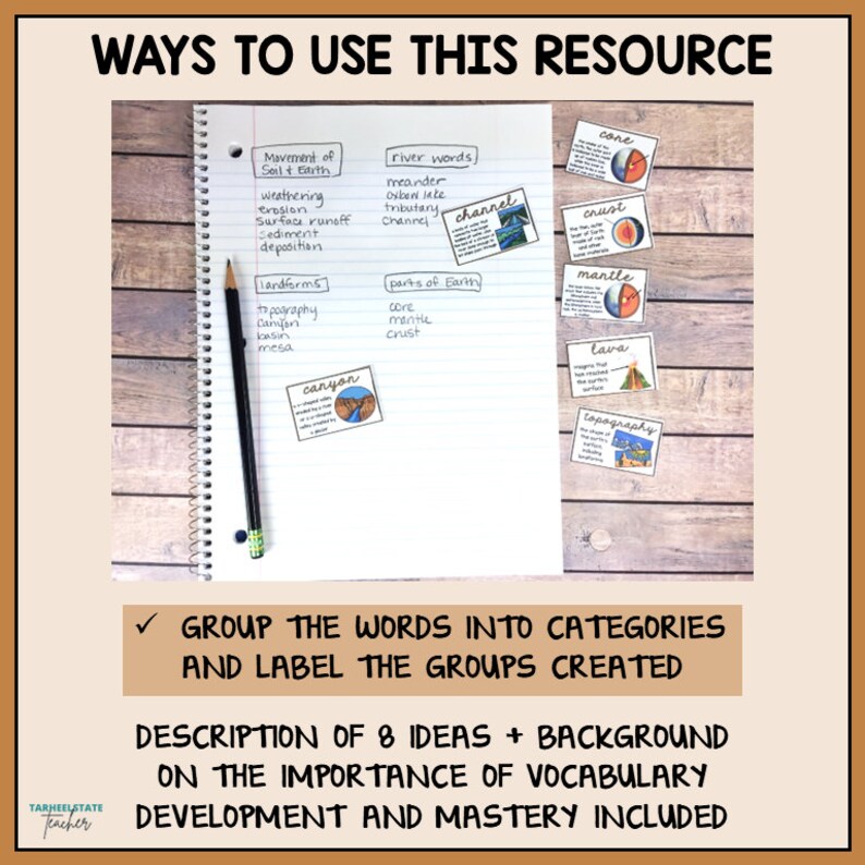 Weathering, Erosion, Landforms Definition Posters for Science Bulletin ...