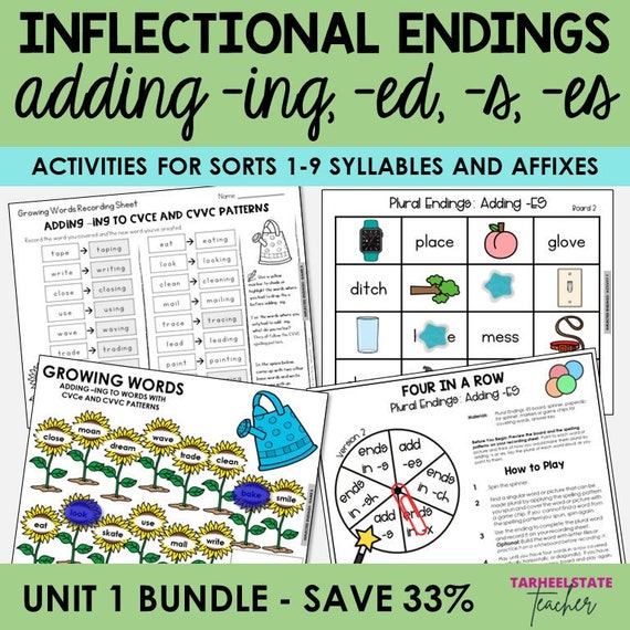 Inflectional Ending Worksheets