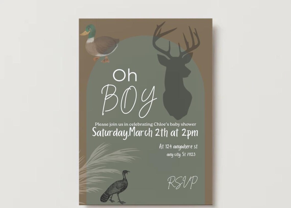 Deer, Duck, and Turkey Baby Shower - Etsy