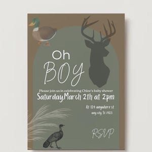 Deer, Duck, and Turkey Baby Shower - Etsy