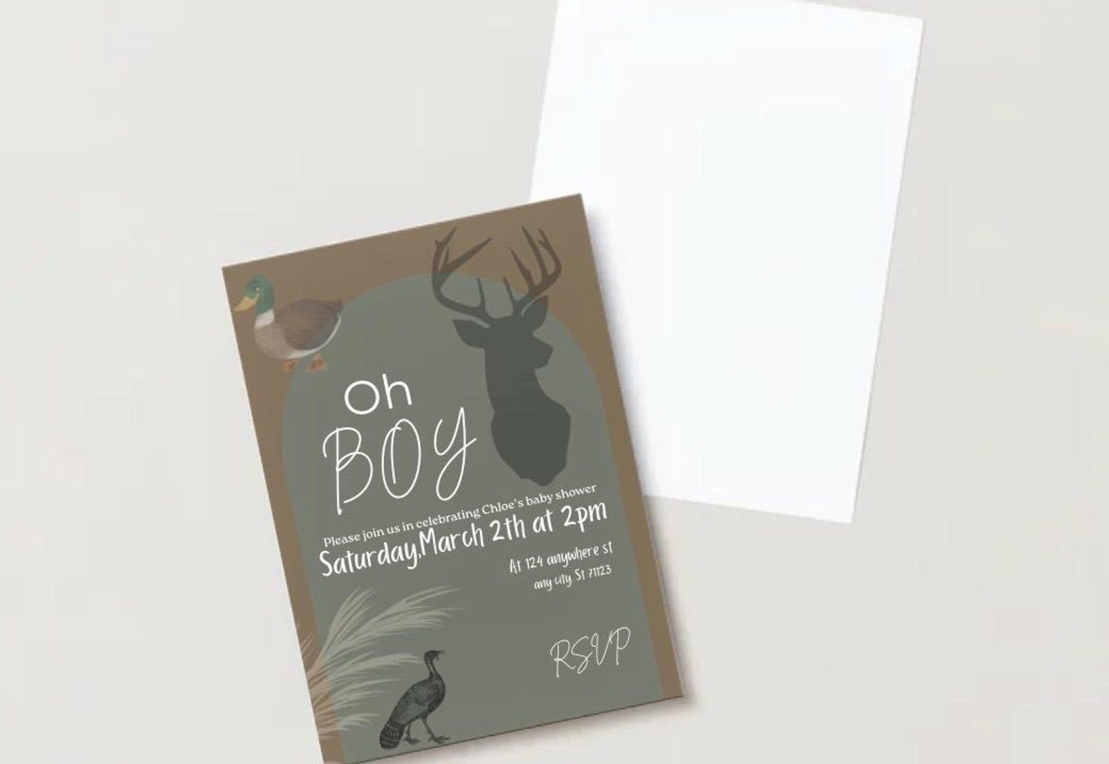 Deer, Duck, and Turkey Baby Shower - Etsy