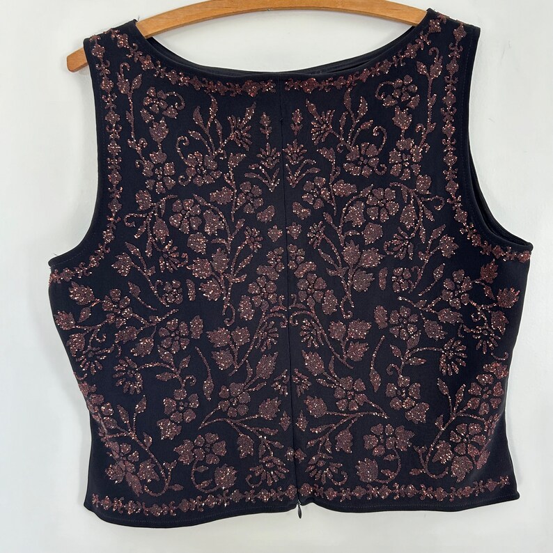 Vintage Cartise Sleeveless Shirt Black Beaded Made in Canada - Etsy