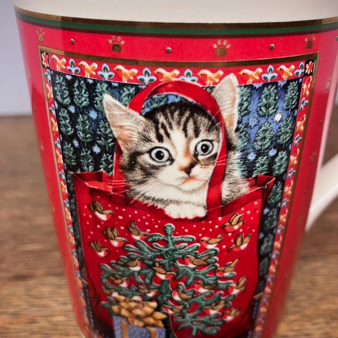 Ivory Cats Mug Lesley Anne Ivory Manuel in the Christmas Robin Bag ...