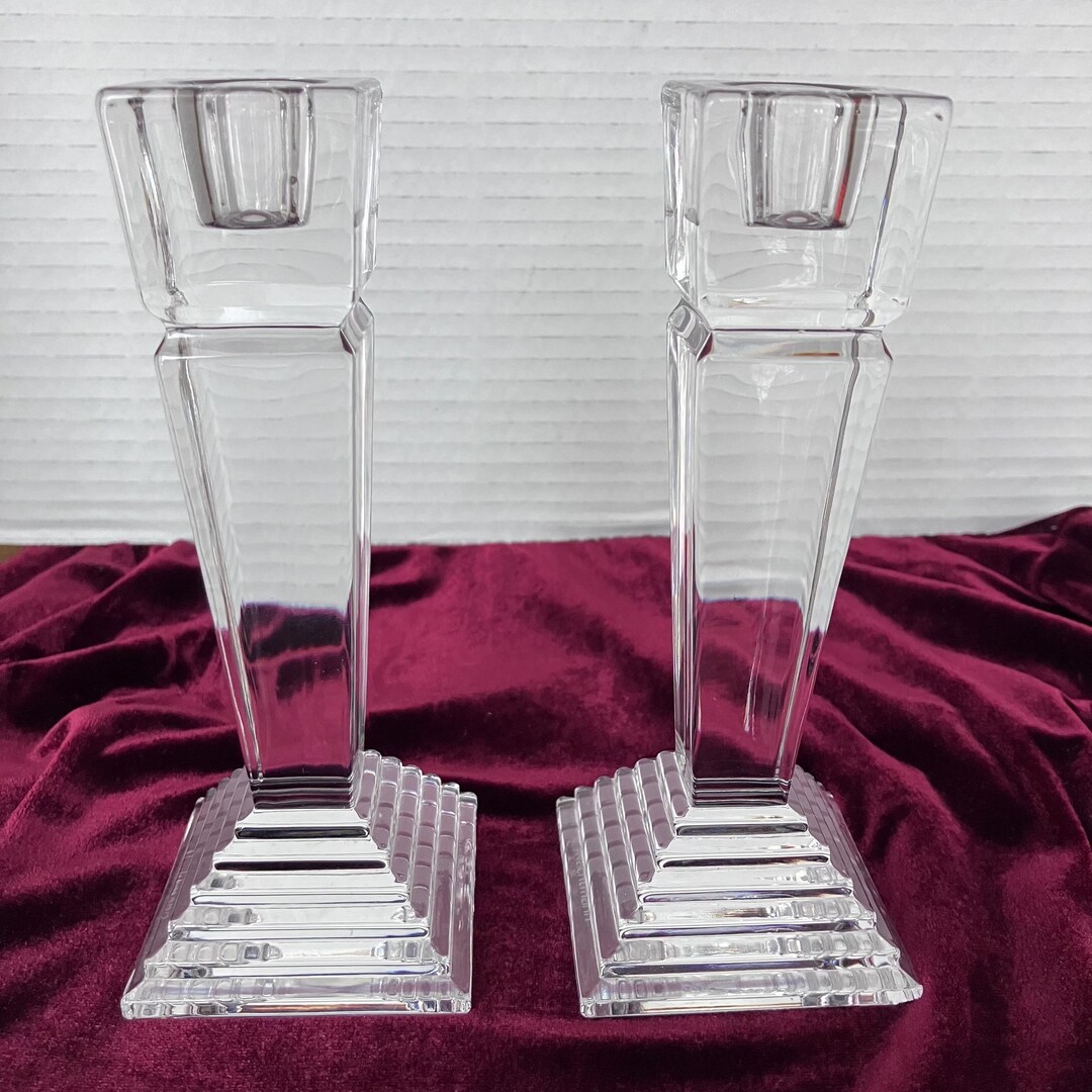 Pair of Nachtmann Bavarian Crystal Candlestick Holders - Etsy
