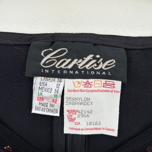 Vintage Cartise Sleeveless Shirt Black Beaded Made in Canada - Etsy