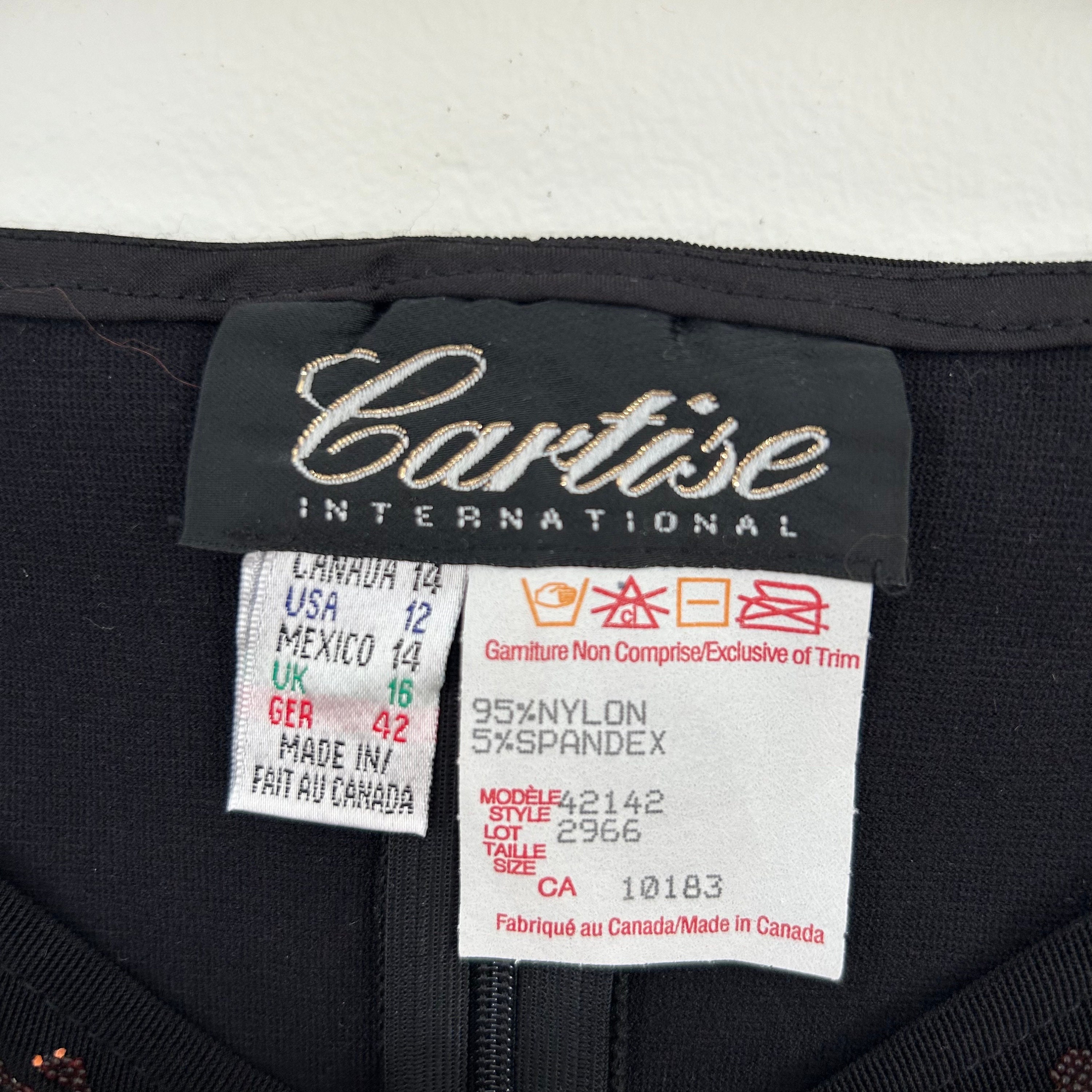 Vintage Cartise Sleeveless Shirt Black Beaded Made in Canada - Etsy