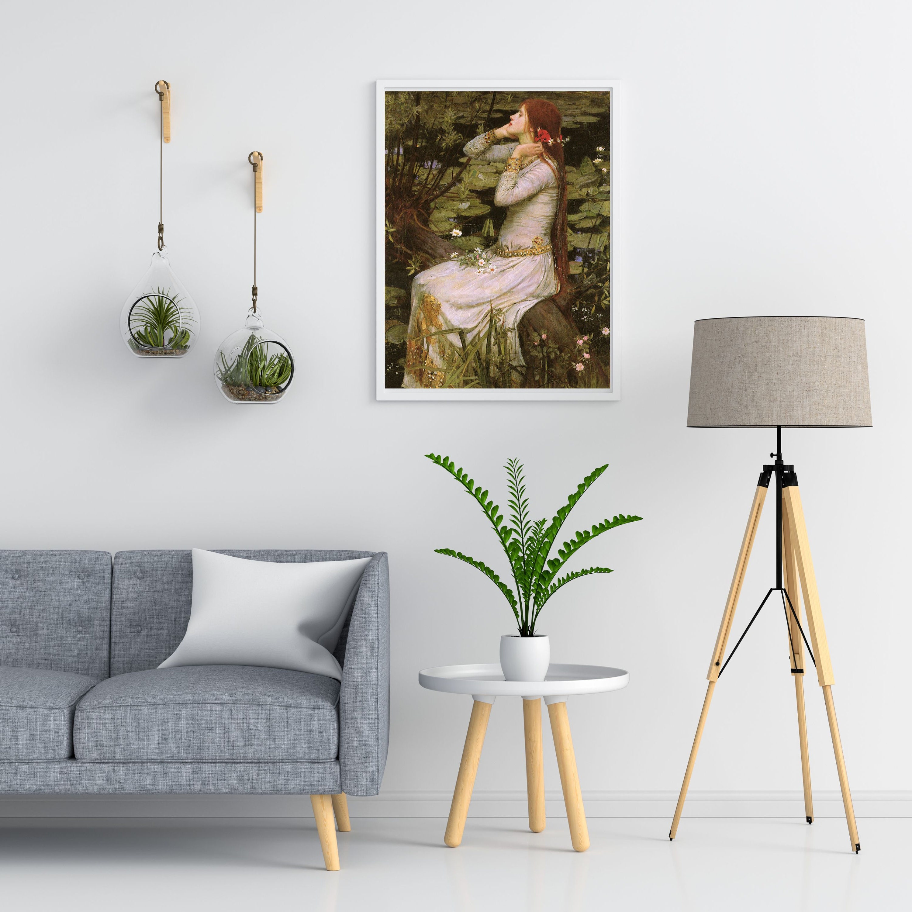 Ophelia, John William Waterhouse, Vintage Painting of Beautiful Woman ...