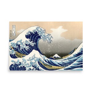 The Great Wave at Kanagawa, Fine Art Print, Beautiful Vintage Artwork ...