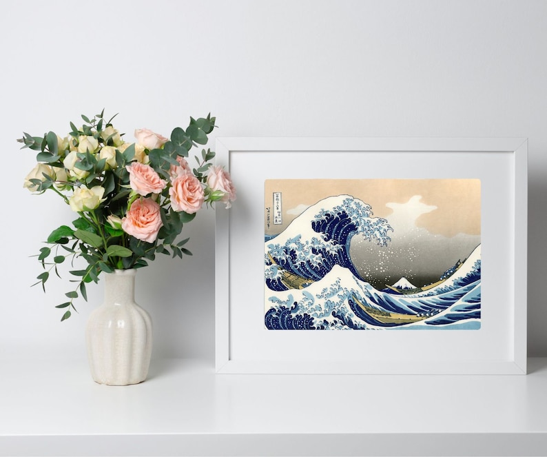 The Great Wave at Kanagawa, Fine Art Print, Beautiful Vintage Artwork ...