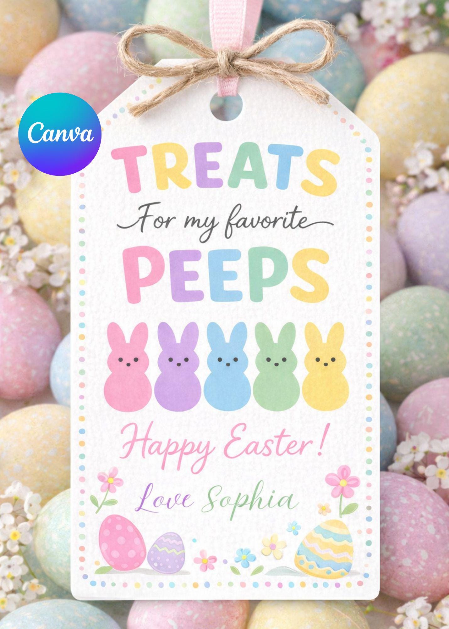 Peeps Easter Gift Tags Easter Printable, Coworker Teacher Classroom ...