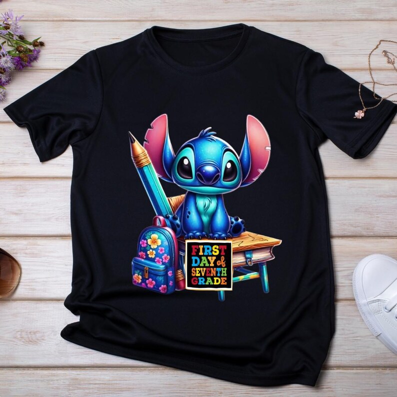 Stitch Back to School Png, First Day of School Cute Stitch Clipart ...