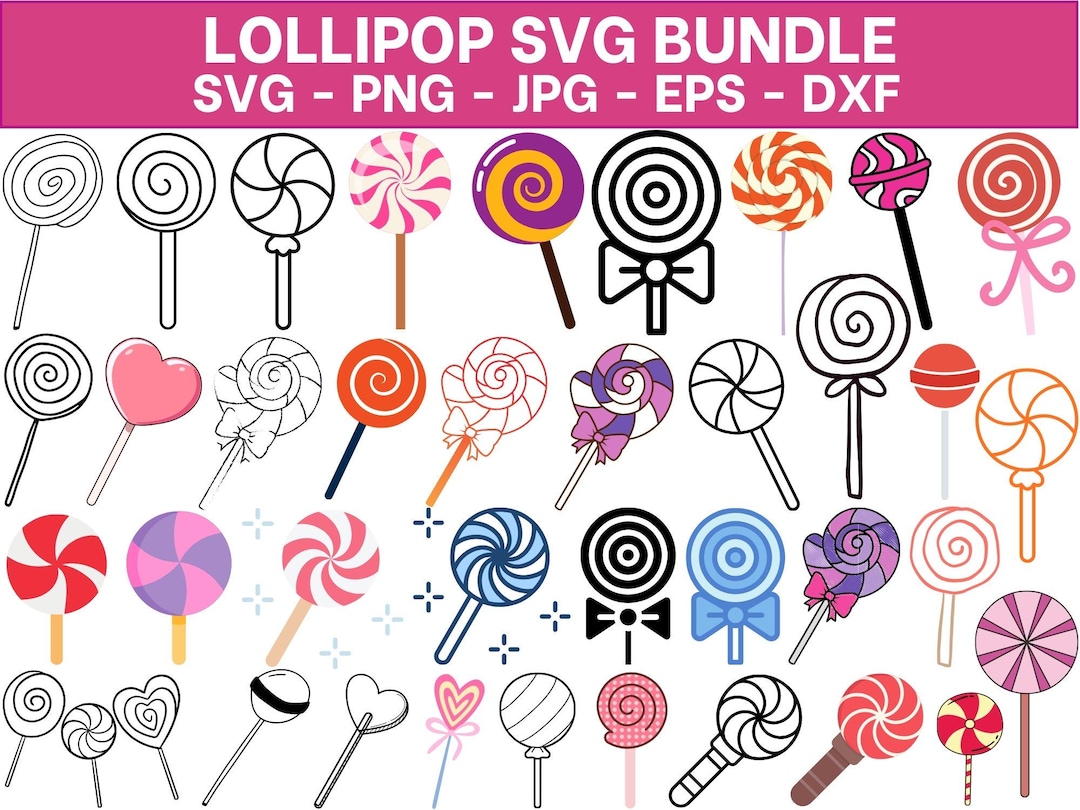 Lollipop SVG Bundle, Swirl Lollipop Clipart (digital Download) - Etsy ...