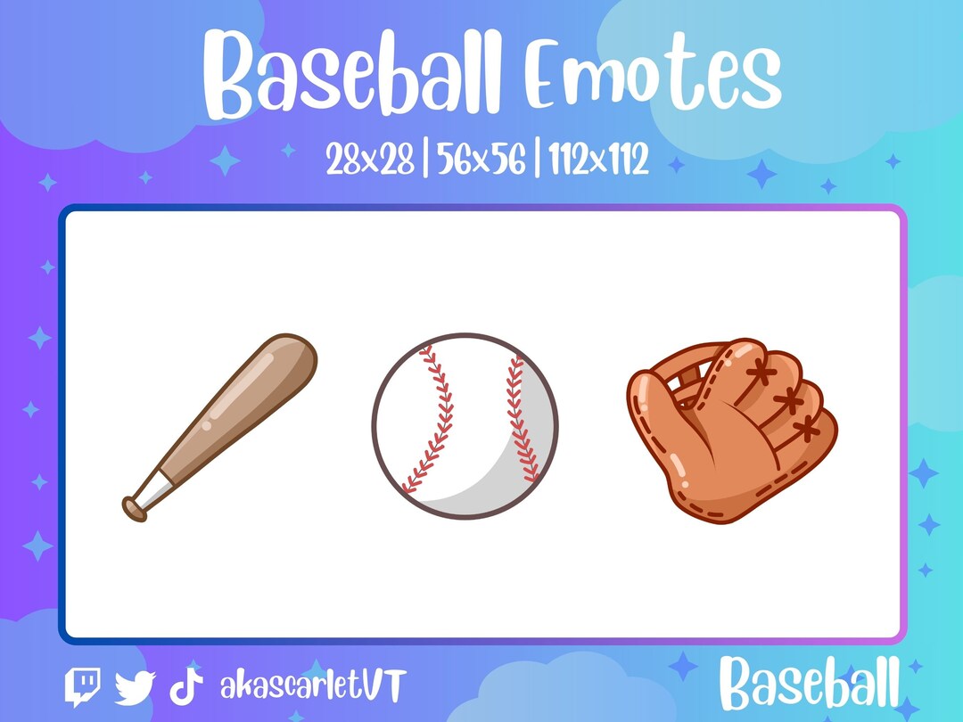 Baseball Emotes for Twitch/youtube Twitch/youtube Emotes Twitch Assets ...