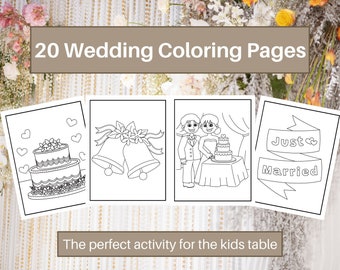 10-page Wedding Activity Book for Kids Coloring Book - Etsy