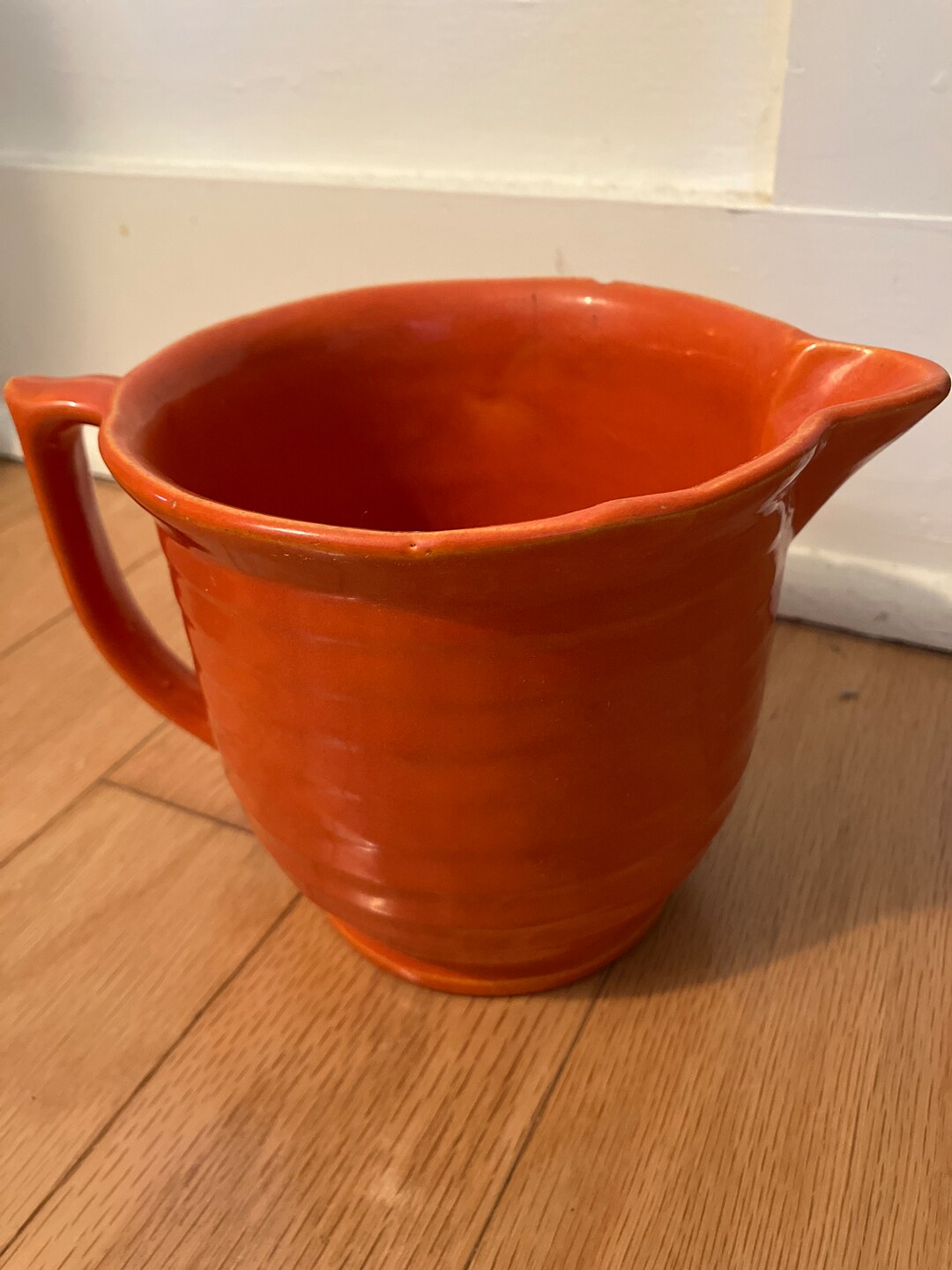 Vintage Bauer Los Angeles Ringware Orange Pitcher - Etsy