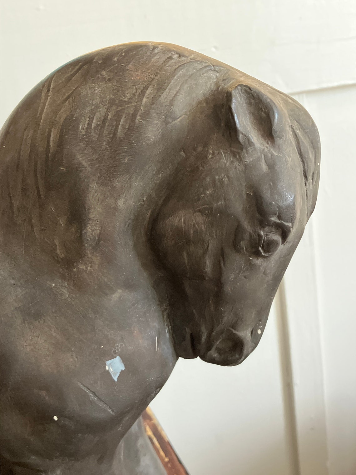 Bronze Colored Art Deco Horse Sculpture in Plaster - Etsy