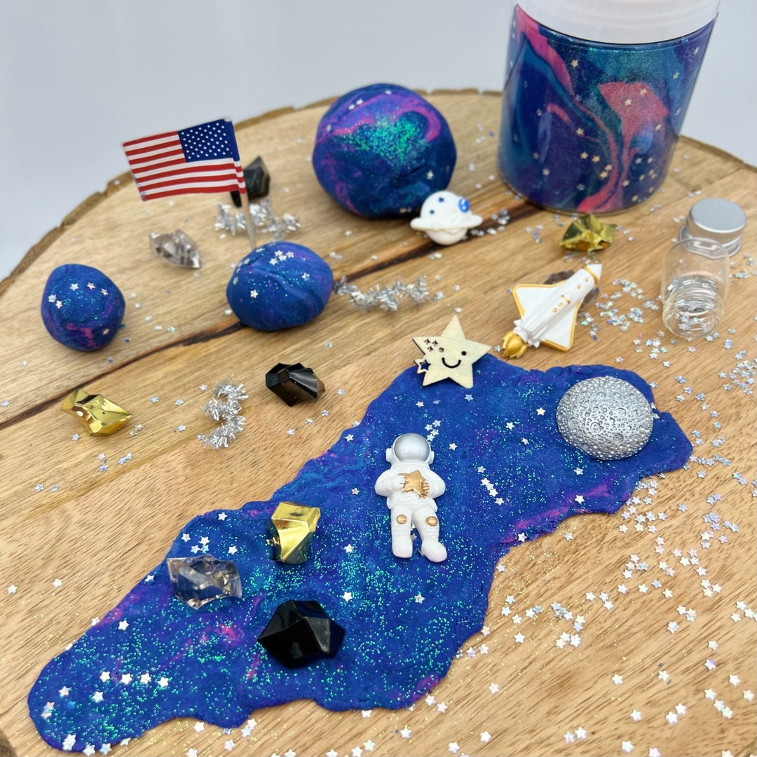 Galaxy/space/astronaut Play Dough Sensory Jar - Etsy