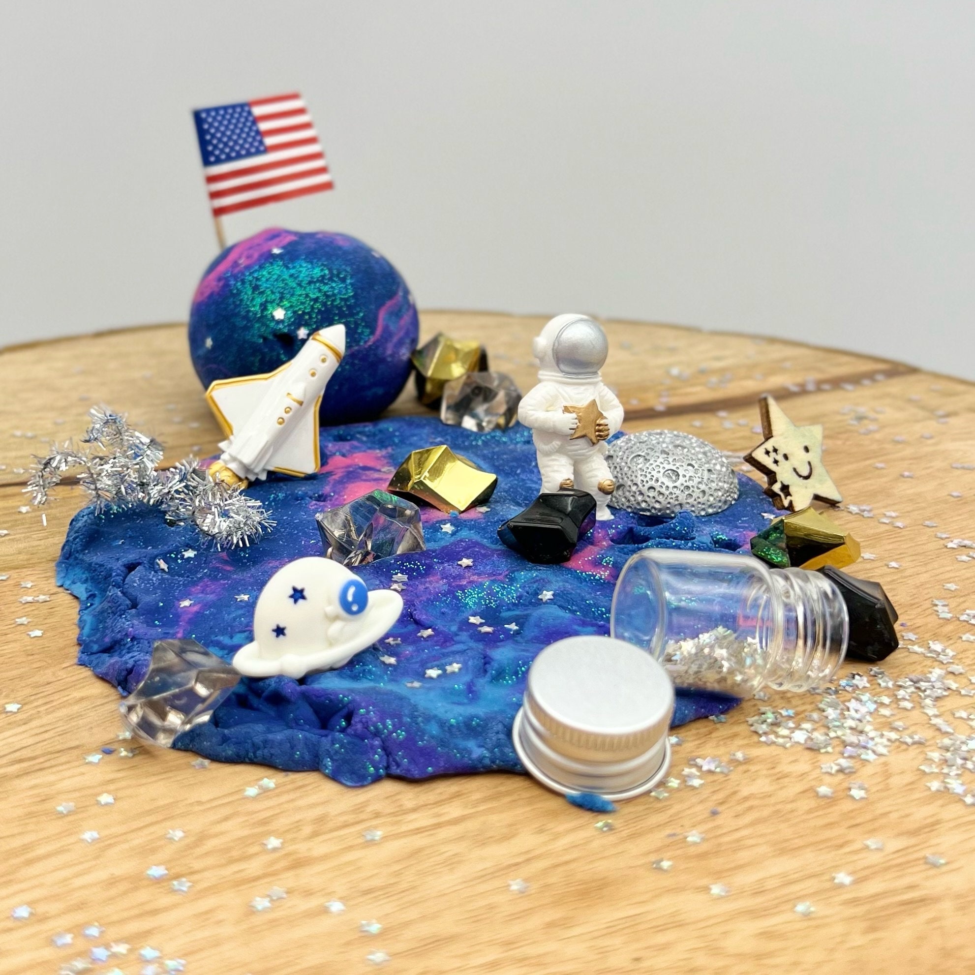 Galaxy/space/astronaut Play Dough Sensory Jar - Etsy