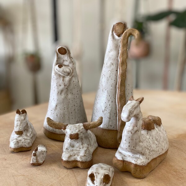 Pottery Nativity Set - Etsy