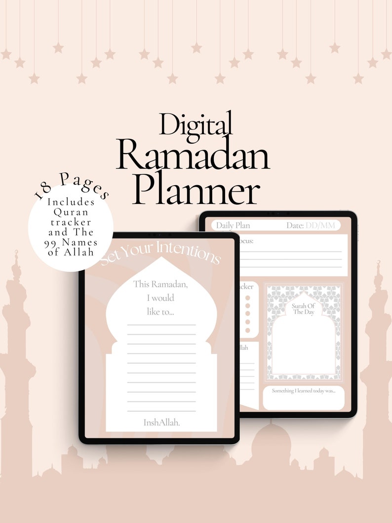 Ramadan Digital Planner Ramadan Planner 2023 Ramadan - Etsy