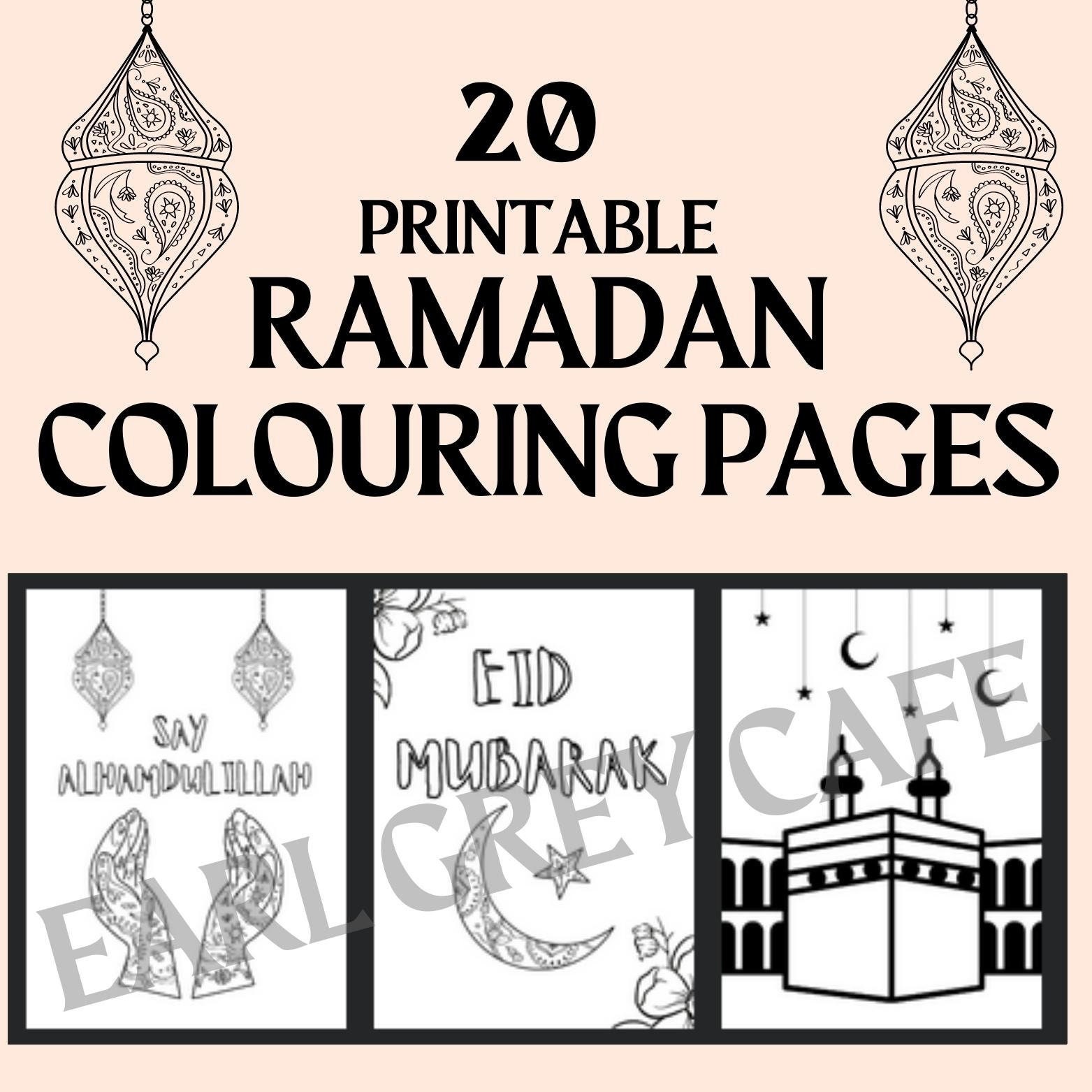Ramadan Printable Colouring Pages, Eid Colouring Pages, Ramadan Decor ...