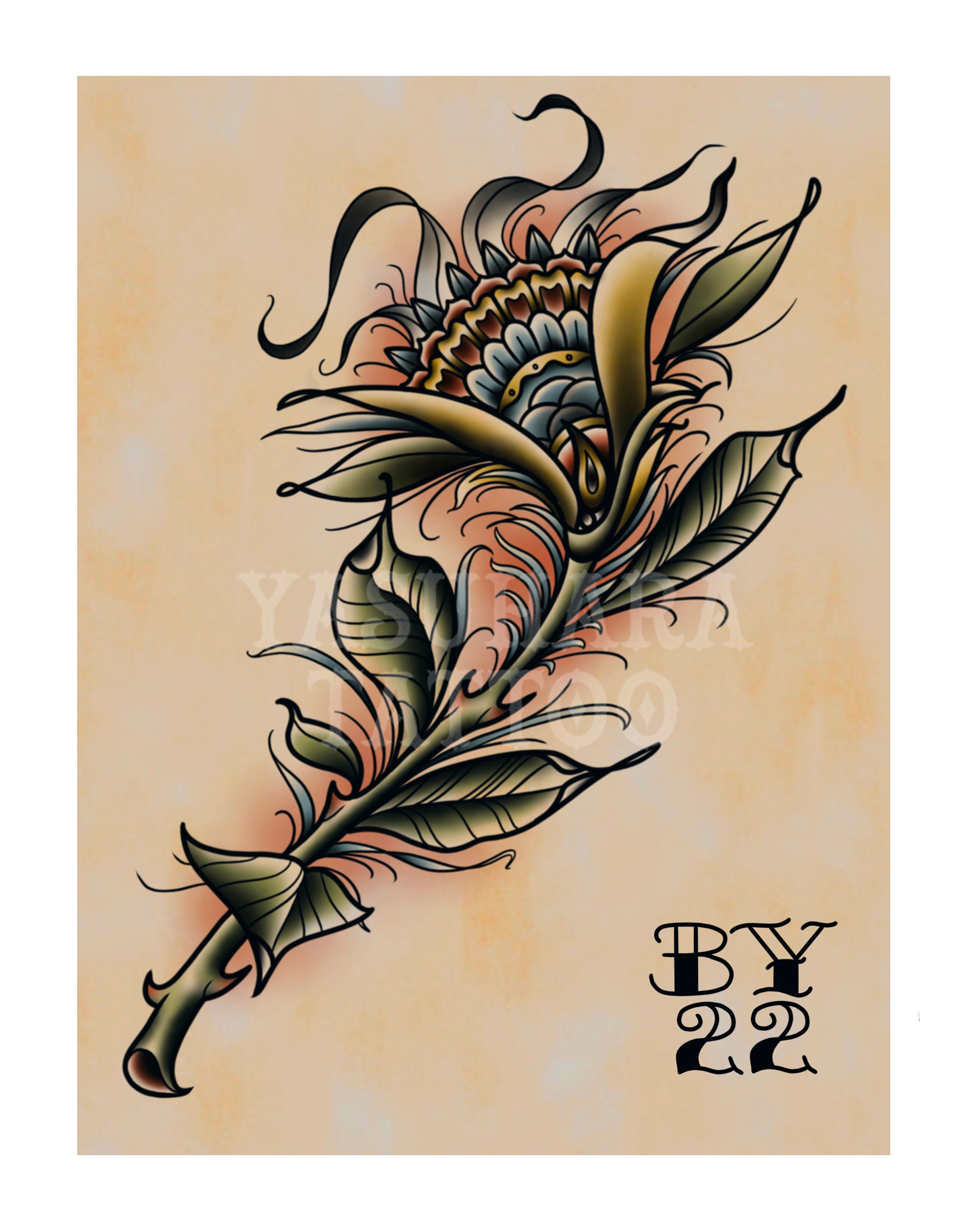 Neo Traditional Flower