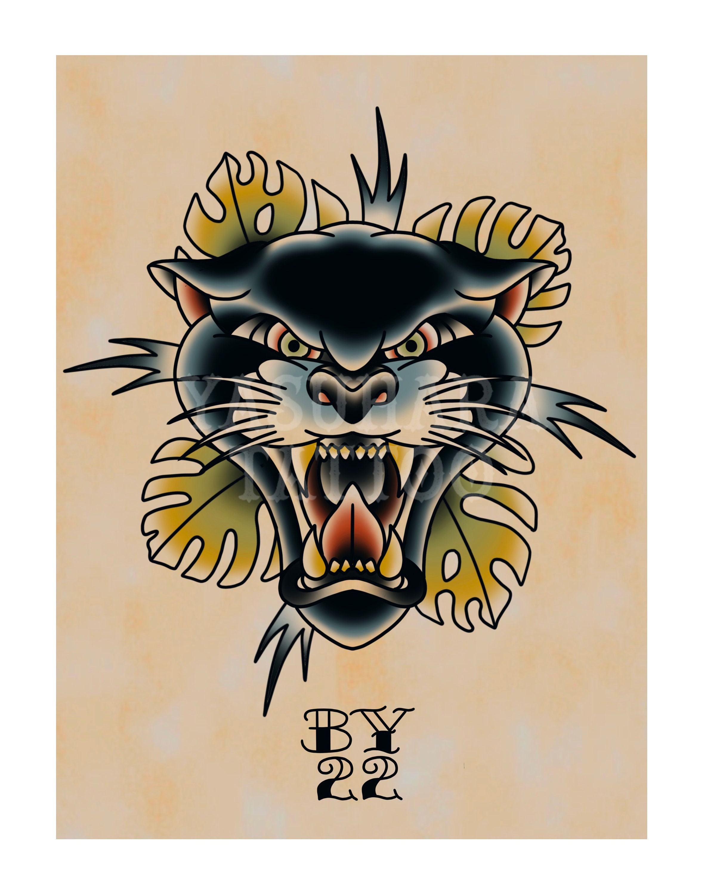 Panther Head Tattoo