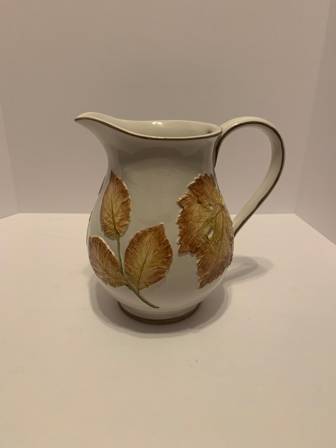 Italian Fall Leaf Pitcher by Mariposa Italy - Etsy