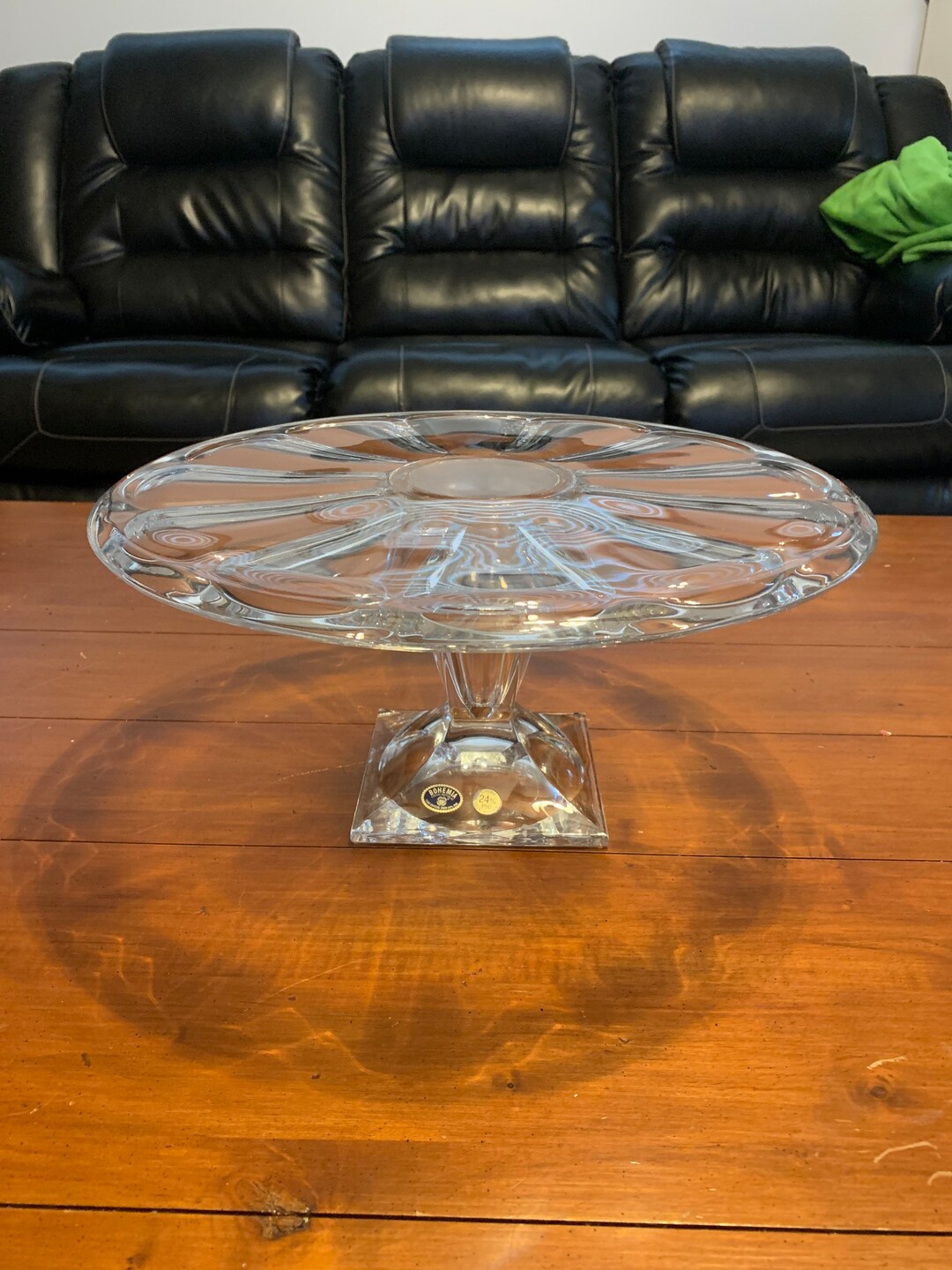 Bohemia Czech Republic Lead Crystal Over 24% Pbo Pedestal Cake Stand - Etsy