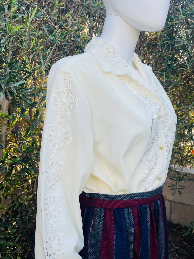 Vintage Lee Mar Pageant Floral Cut Out Blouse - Etsy