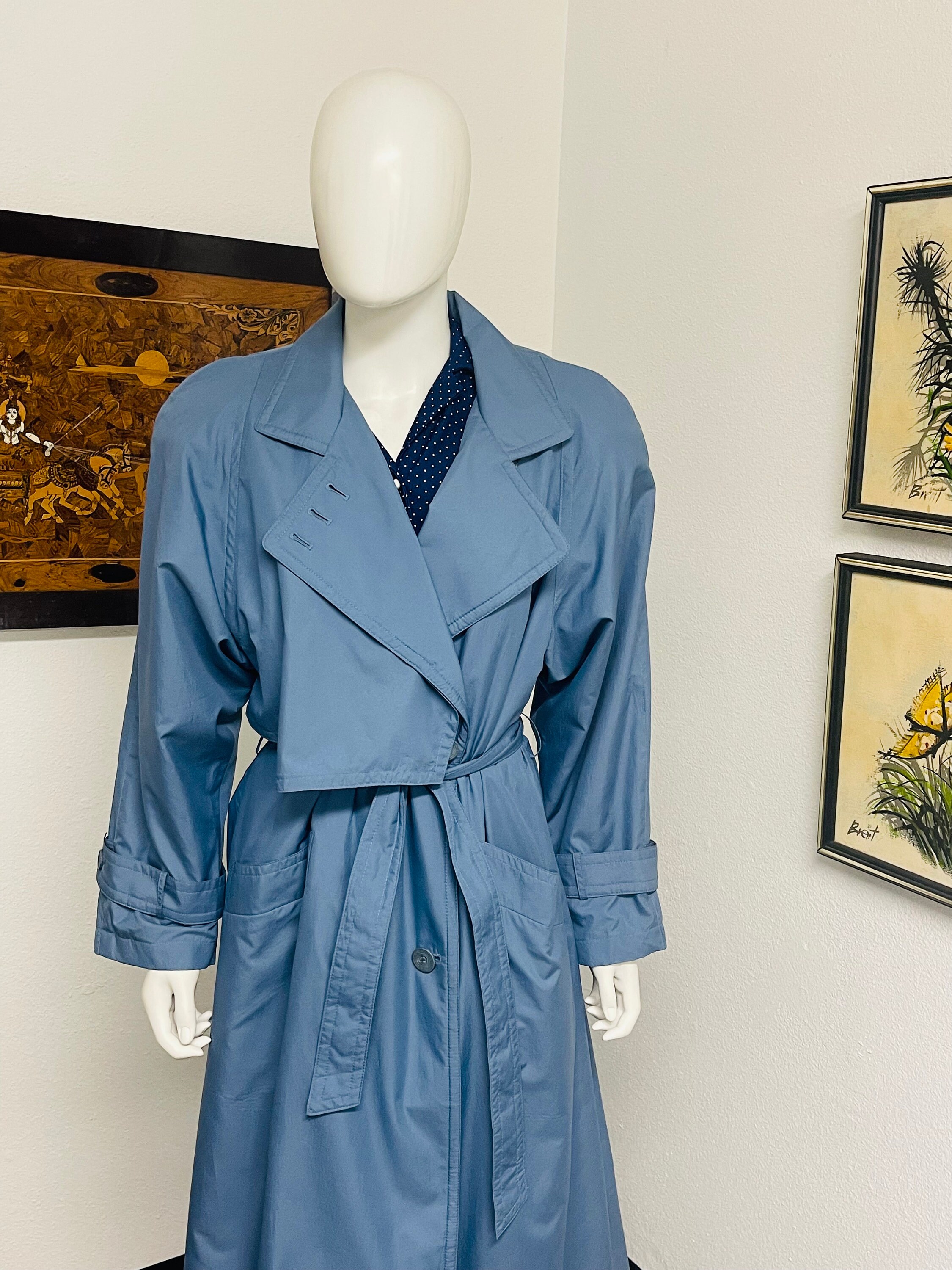 Utex Periwinkle Trench Coat - Etsy