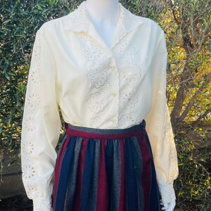 Vintage Lee Mar Pageant Floral Cut Out Blouse - Etsy