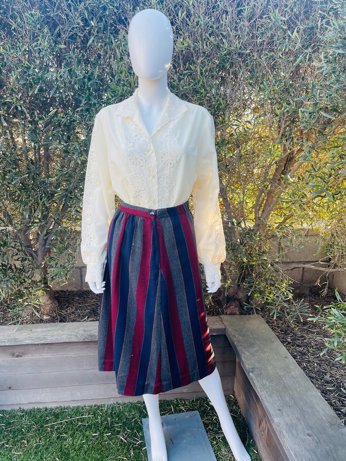 Vintage Lee Mar Pageant Floral Cut Out Blouse - Etsy