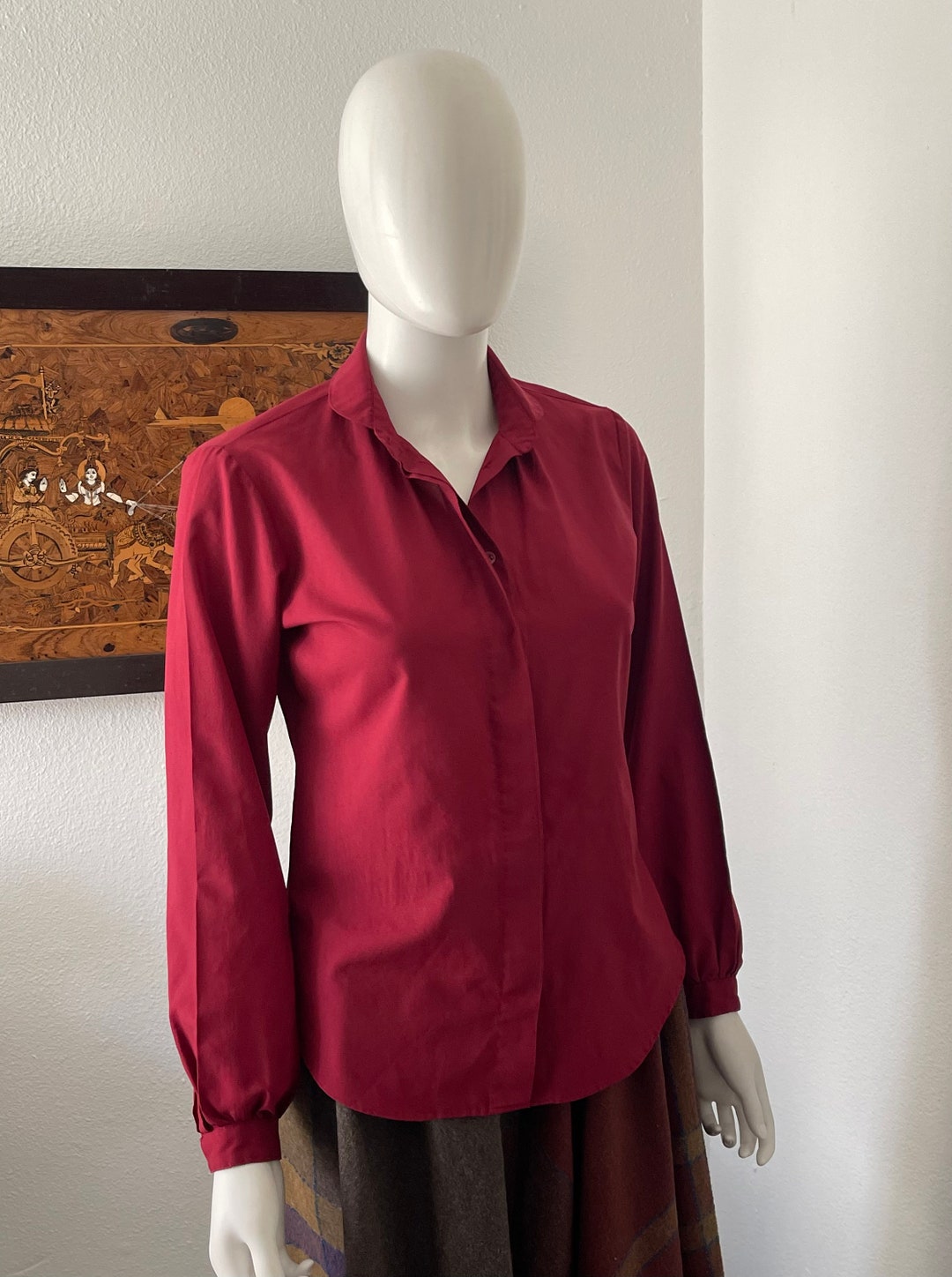 Steven Barry Burgundy Button Down - Etsy
