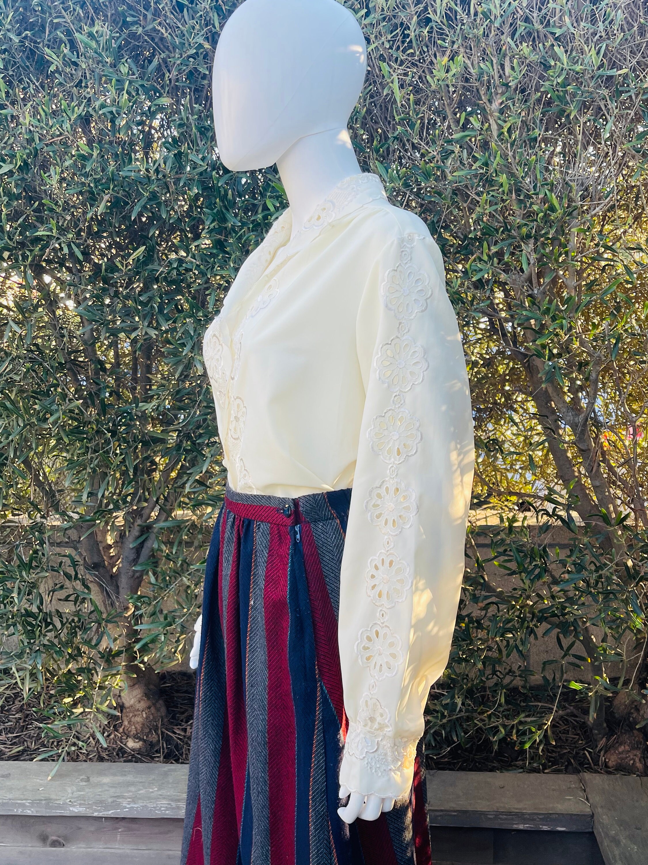 Vintage Lee Mar Pageant Floral Cut Out Blouse - Etsy