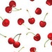 Cherry Fabric Cute Cherries White 100% Cotton Kanvas Studios for ...