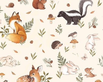 Badger Fabric Deer Badger by Angie Spurgeon Badger Pheasent Woodland ...