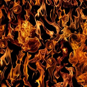 Flames 100% Cotton Fabric From Timeless Treasures Fire - Etsy