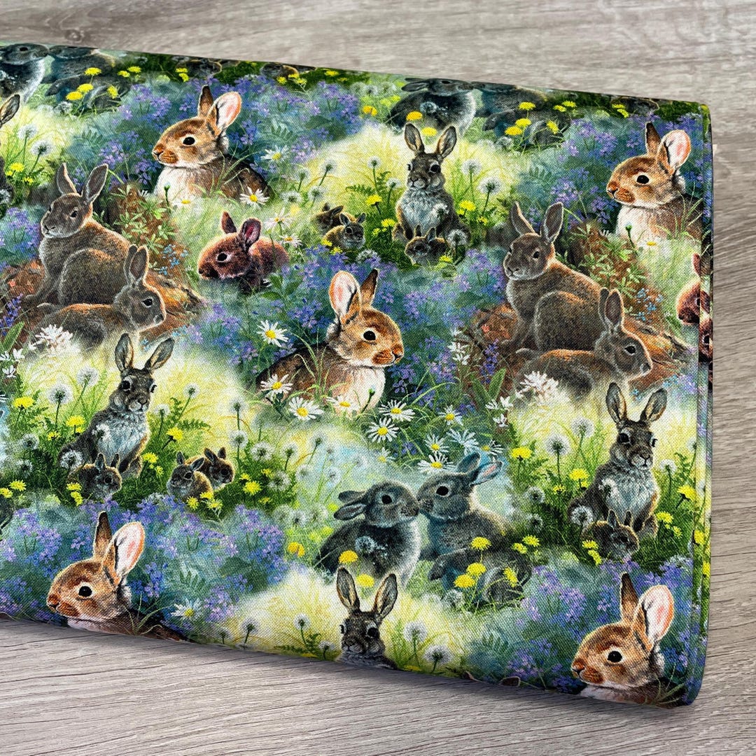 Spring Bunnies Fabric - 21496 Multi - 3 Wishes - 100% Cotton Fabric ...