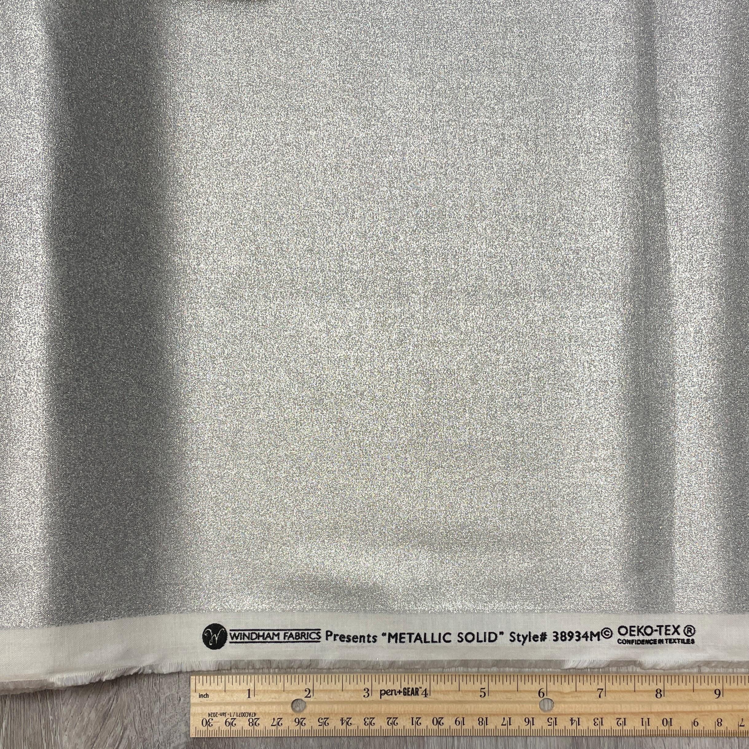Silver Quilting Cotton - Metallic Silver 38934M-2 by Whistler Studios ...