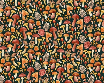 Fungi Fabric Fungi Pattern by Sarah Twist Fungi Mushroom Toadstool ...