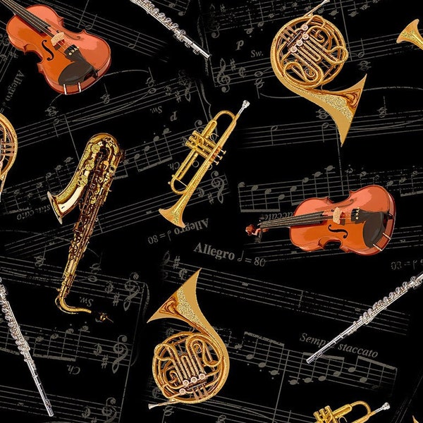 Instrument Fabric - Etsy
