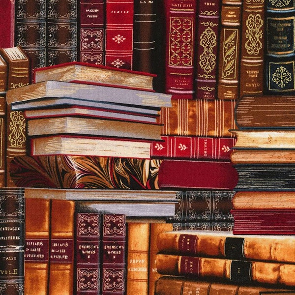 Library Book Fabric - Etsy